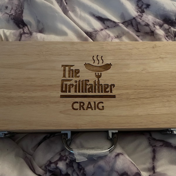 Gift for Dad, Personalized Grill Set, Custom Father's Day Gift, Bbq ...