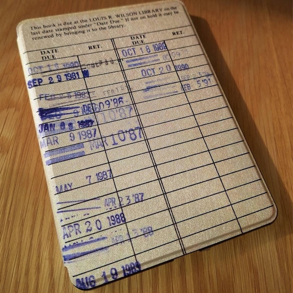 Library Due Date Cards Kindle 11th Gen 2024 Case Auto Wake/sleep Kindle ...