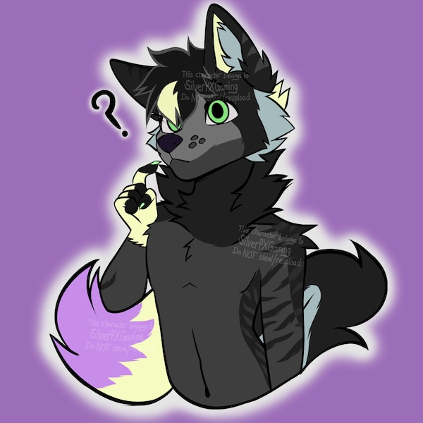 Fursona Coloring Page Pfp Icon Base Furry Digital Download DIY YCH .PSD ...