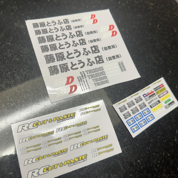 1:24 - 28 Scale RC Car Sponsor Decals - Etsy