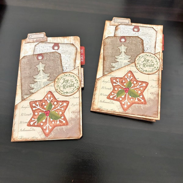 Christmas Page Pockets No. 1, Junk Journal, Red, Folio, Folder, Card ...