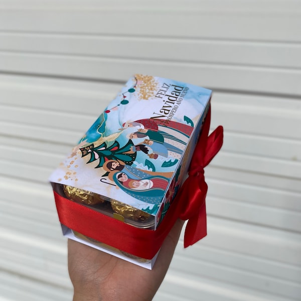 Christmas Village, Gable Box Labels, Treat Box Labels, Editable Party ...