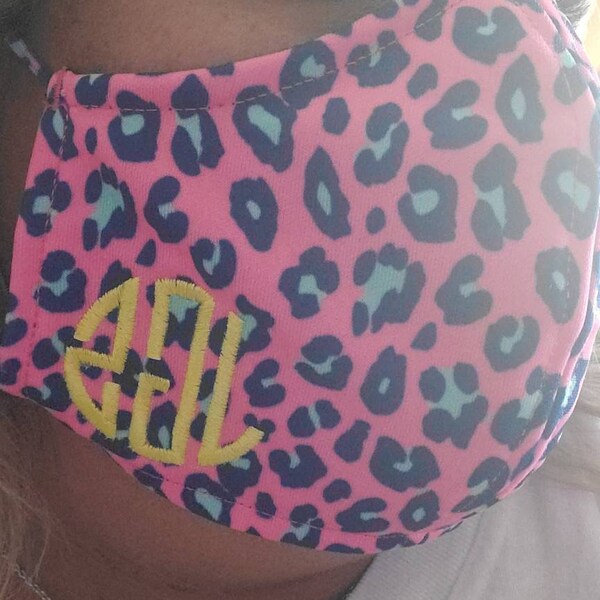 Monogram Face Mask, Reusable Face Mask, Washable Face Mask, Monogram ...