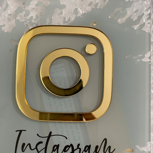 Custom Acrylic Instagram Sign for Business Reception - Social Media ...
