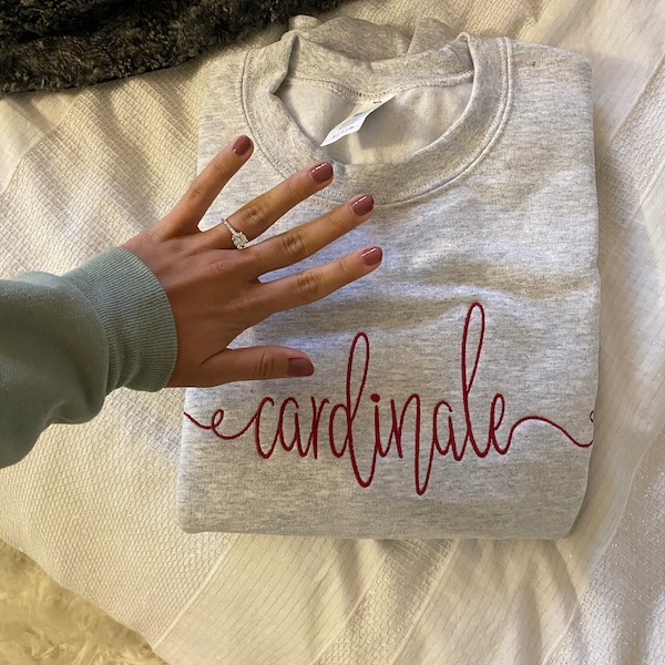 Embroidered State Pride Crew Neck Sweatshirt | Custom Stitched - Etsy