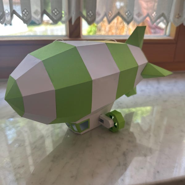 Dirigible Airship Blimp. Papercraft 3D DIY - Etsy