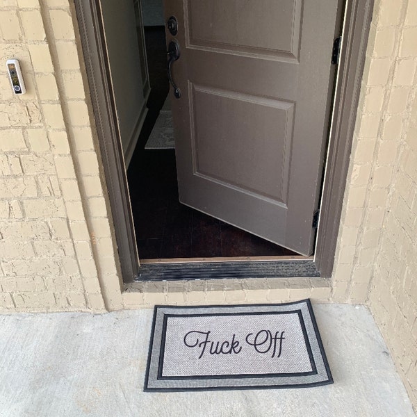 Fuck off Doormat- Funny Crude Obscene Offensive Housewarming Gift ...