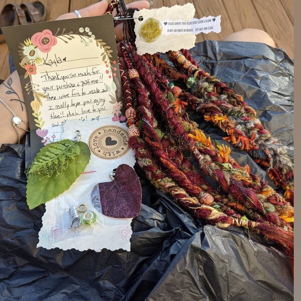 Forest Fae Braids, Clip in Dreads, Fishtail Braids, Synthetic Dreads ...