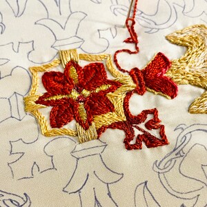 Japanese Vintage Rare Superb 24K Gold Leaf Thread Embroidery 4 - Etsy