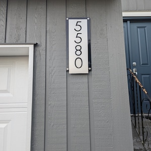 Custom House Number Civic Address Sign Modern / Contemporary ...