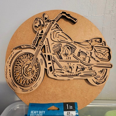 Motorcycle Layered Design for Cutting, Vector File for Laser and Paper ...
