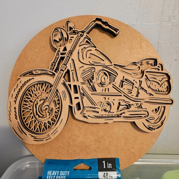 Motorcycle Layered Design for Cutting, Vector File for Laser and Paper ...