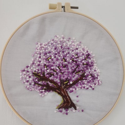 Cherry Blossom Embroidery Pattern PDF Tree Embroidery Pattern Tree ...