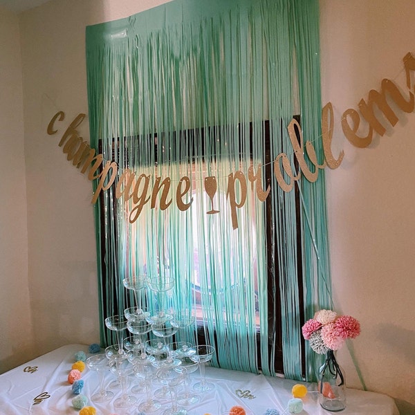 Champagne Problems Banner - Champagne Problems Birthday Decoration ...