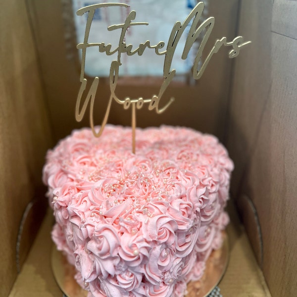 Future Mrs Cake Topper, Name Cake Topper, Custom Cake Topper ...