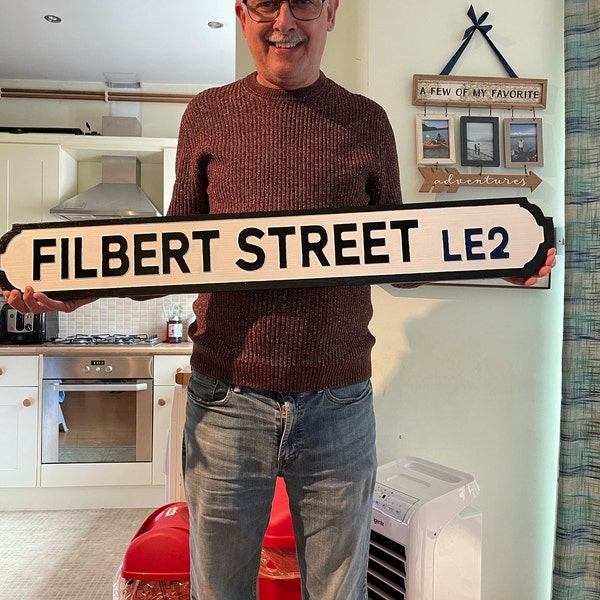 Filbert Street Vintage Leicester City Street Sign Football Ground Road ...