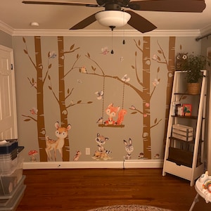 AILEEN Border Frame Nursery Decor Watercolor Flowers Pink Blue | Etsy