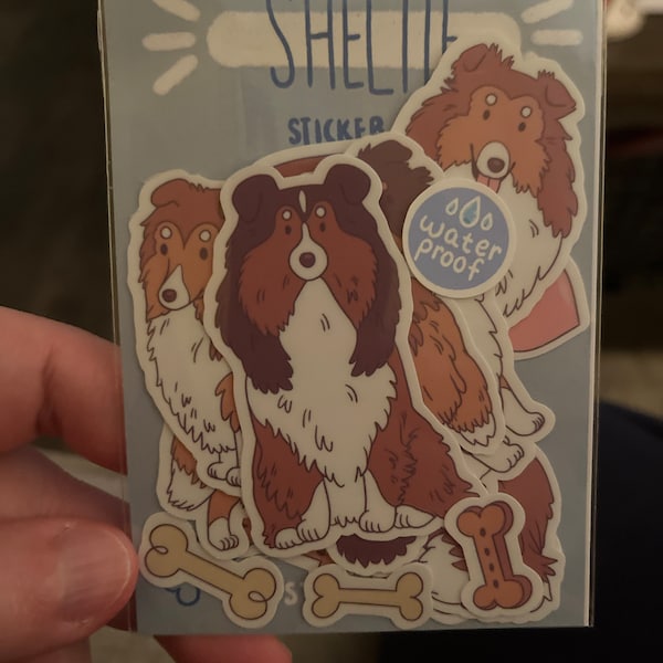 Sheltie Sticker Set - Shetland Sheepdog Stickers - Dog Stickers - Etsy