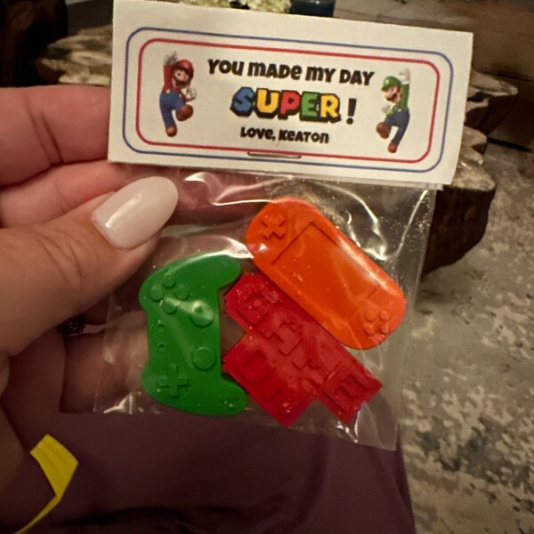 Video Game Crayon Party Favors - Etsy