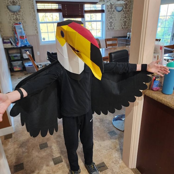 Toucan Papercraft Mask Template PDF Pattern - Etsy UK