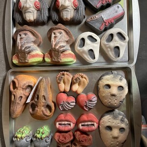 6 Bite Size Small Horror Movie Character Heads Handmade Resin - Etsy