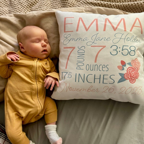 Birth Announcement Sign, 8x8 Ceramic Tile Birth Announcement, New Baby ...