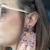 50th Birthday Beaded Earrings, Milestone Birthday, 50 Earrings, 50th ...
