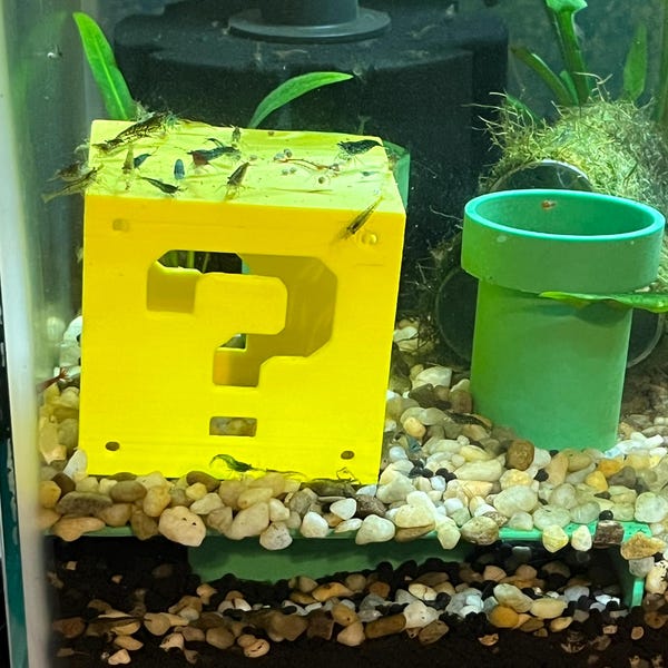 2 Super Mario Warp Tubes Aquarium Shrimp Fish Tank Shelter Hiding Cave ...