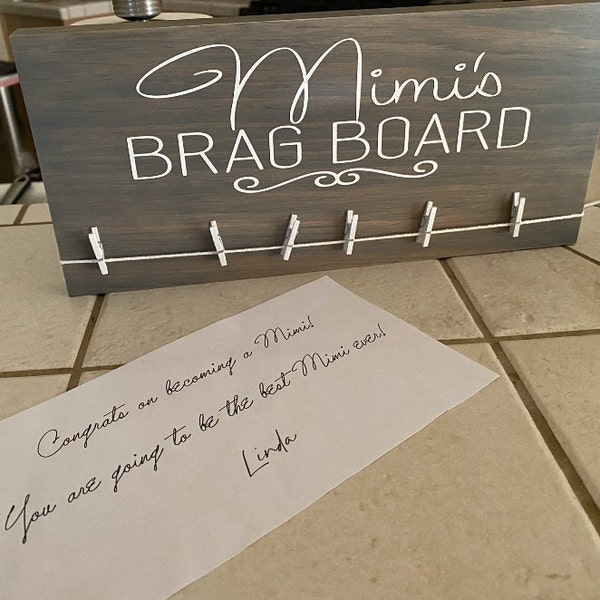 Custom Painted Brag Board Photo Display - Choose Name, Color, Size ...
