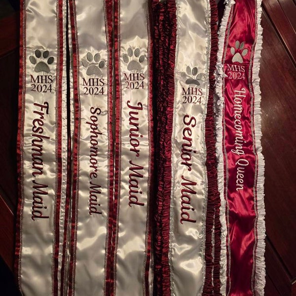 Customized Embroidery Lace Sash Custom Lace Sash Lace Sash Customize ...