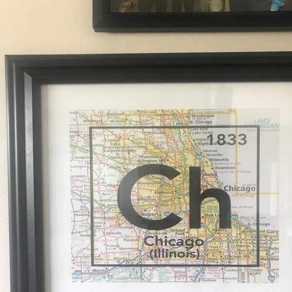 Chicago Illinois Vintage Periodic Map DIGITAL DOWNLOAD for You 2 Print ...