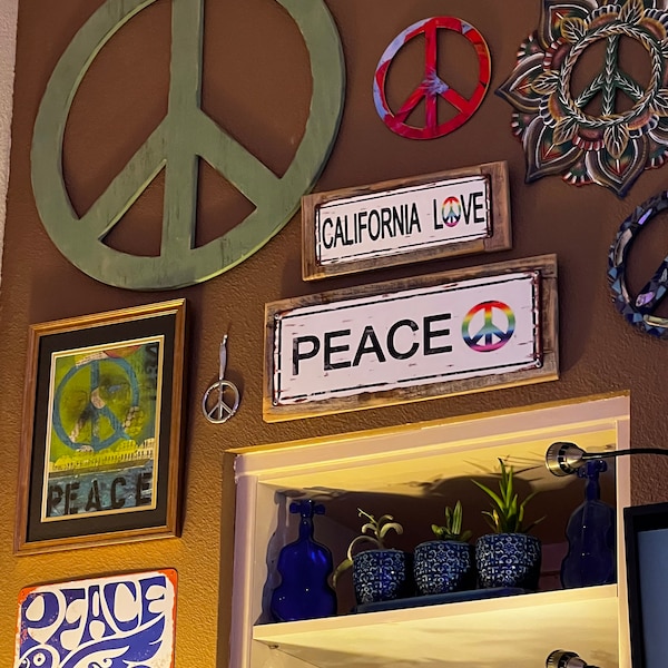 Big Peace Sign 24"-40" Peace Symbol Peace Sign Wall Art Extra Large ...