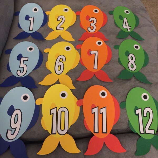 Rainbow Fish Clipart Set - Clip Art Set of Fish, Cute Fish, Happy Fish ...