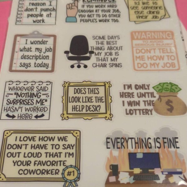 Everything is Fine Sticky Notes, Funny Memo Pad, Cute Notepad, Home ...