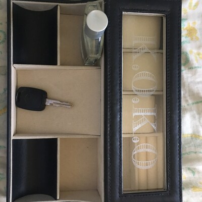 Personalized Valet Box, Monogrammed Valet Tray, Mens Catchall, Dresser ...