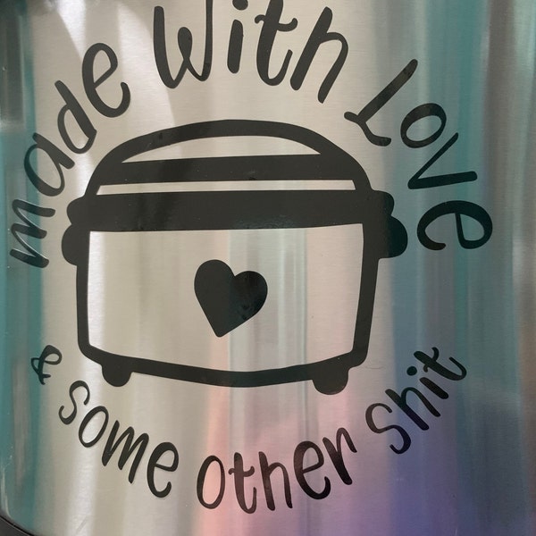 Instant Pot Decal - Made With Love Sticker - Etsy