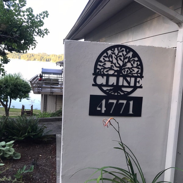 Custom Metal Address Sign, Metal House Numbers, Metal Address Plaque ...