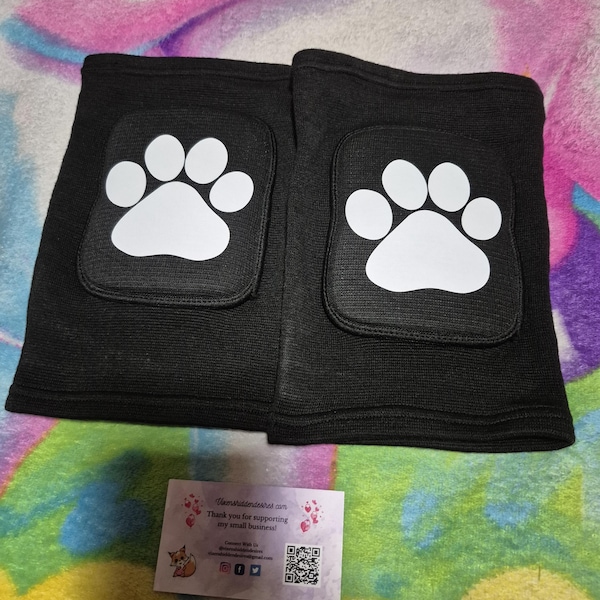 Black Paw Knee Pads - Pole Dancing Knee Protection Paws for Pet Play ...