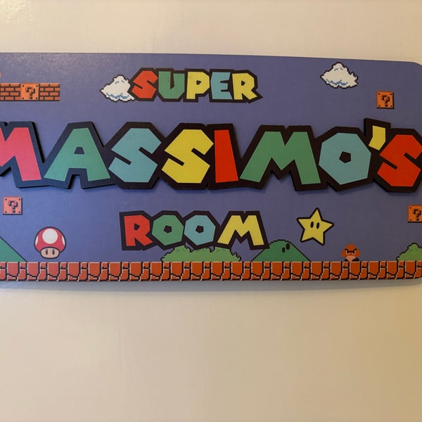 Mario Personalised Door / Room / Games Room Sign - Etsy