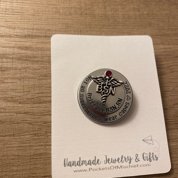 BSN Pins for Nurse Graduation | Nursing Pin for Pinning Ceremony | BSN ...