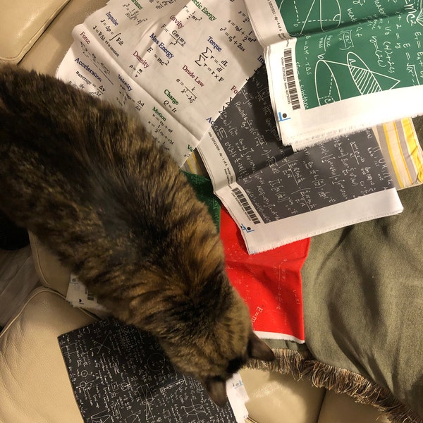 Physics Fabric - Physics Formulas by Jabiroo - Physics Formulas Black ...