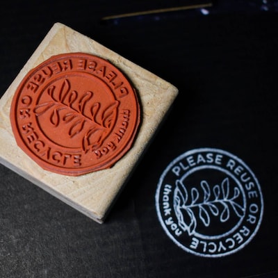 Please Reuse or Recycle Stamp - Etsy