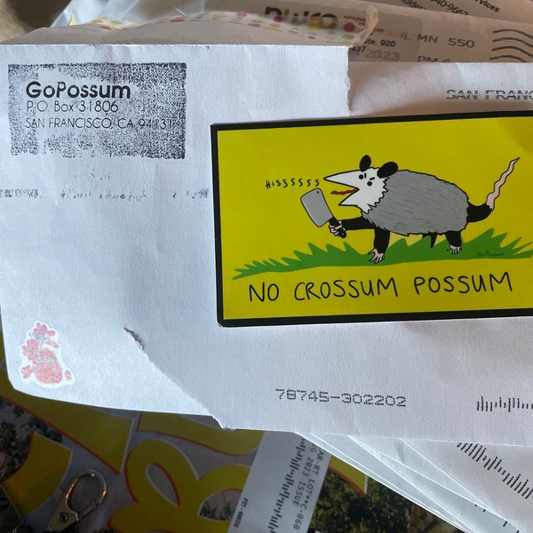 No Crossum Possum Sticker - Etsy