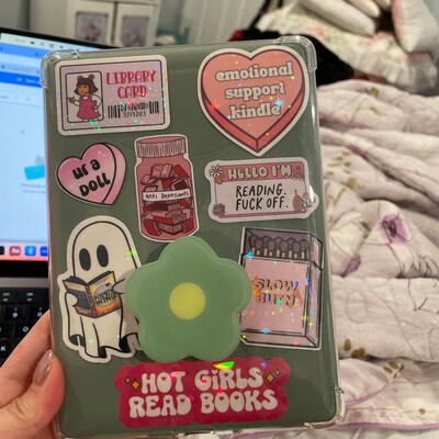 Emotional Support Kindle Heart Sticker Kindle Sticker Bookish Gifts ...