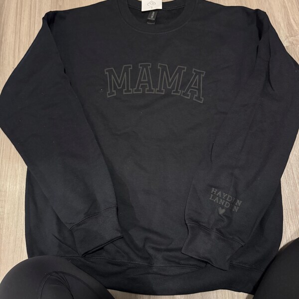 Custom Team Name Sweatshirt With Sleeve Print, School Mascot Sweatshirt ...