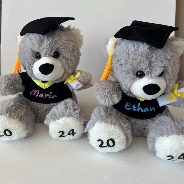 Custom Graduation Bear With Mortarboard,gifts for Graduates, Preschool ...