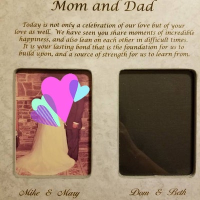 Wedding Gift for Parents, Wedding Photo Frame for Parents, Groom Gift ...