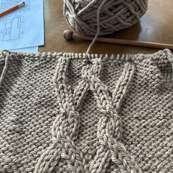 Chunky Vest Top KNIT PATTERN X Cable Tank Top Sleeveless Sweater Women ...