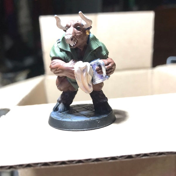 Minotaur Bar Keep 3D Printed Resin Miniature Tabletop Role Playing ...
