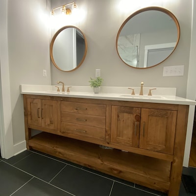 Custom Double Sink Vanity Handmade Lifetime Warranty - Etsy